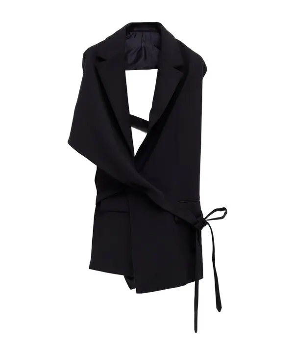 Dries Van Noten Draped Wool Vest