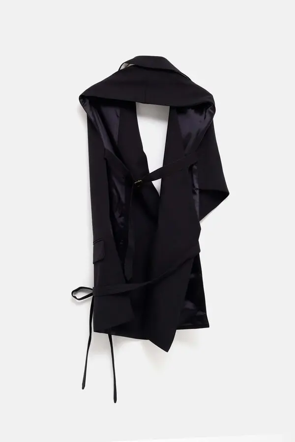 Dries Van Noten Draped Wool Vest