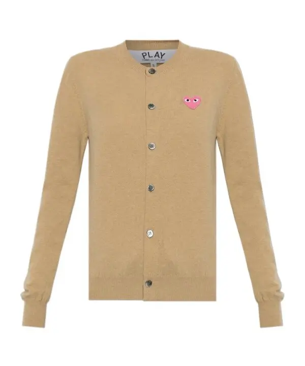 Play Comme Des Garcon Long-sleeve Cardigan - Beige