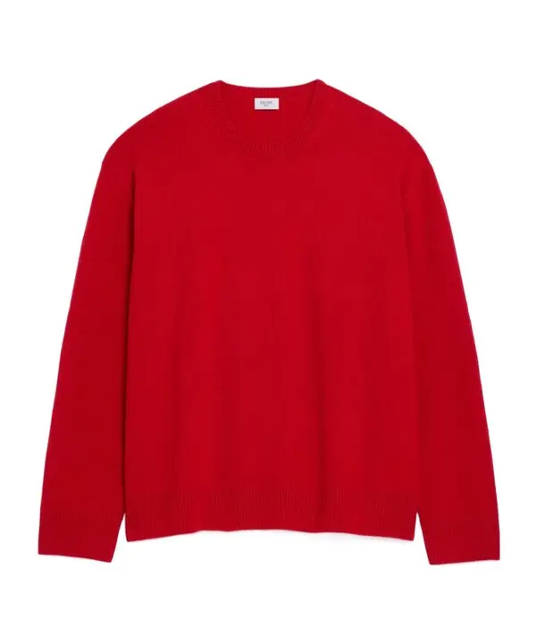 Celine Classic Elbow-patch Crewneck Sweater - Red