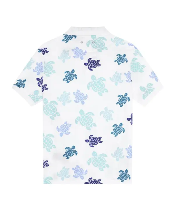 Vilebrequin Turtle-print Organic Cotton Polo Shirt
