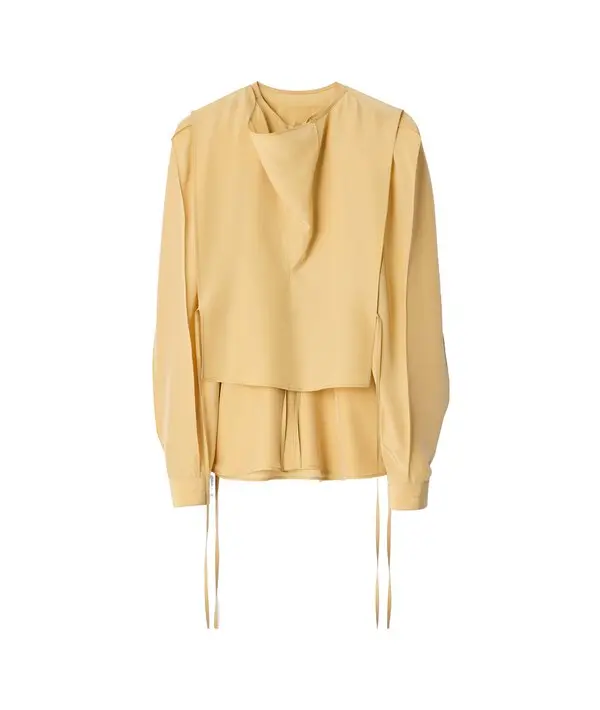 LEMAIRE Layered Blouse In Silk And Viscose Cloth
