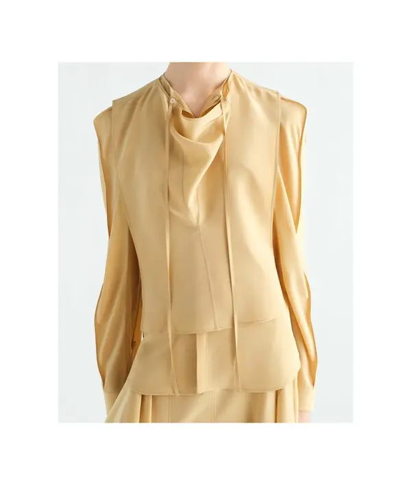 LEMAIRE Layered Blouse In Silk And Viscose Cloth