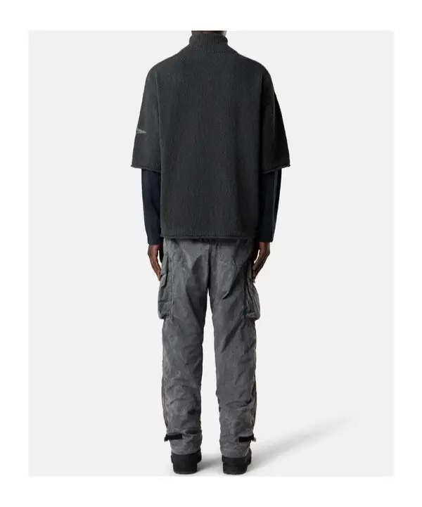 Stone Island Loose-fit Short-sleeve Half-zip Jumper With Needle-punched Star