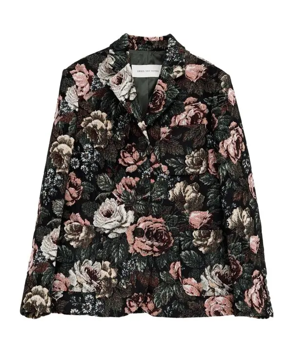 Dries Van Noten Single-breasted Floral Jacket