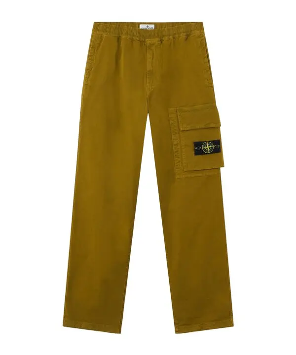Stone Island Loose-fit Joggers With Drawstring Cuffs
