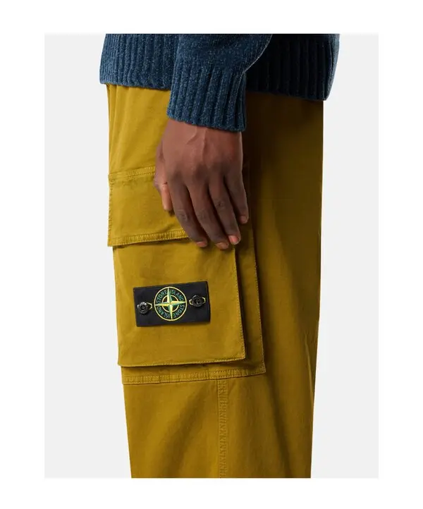 Stone Island Loose-fit Joggers With Drawstring Cuffs