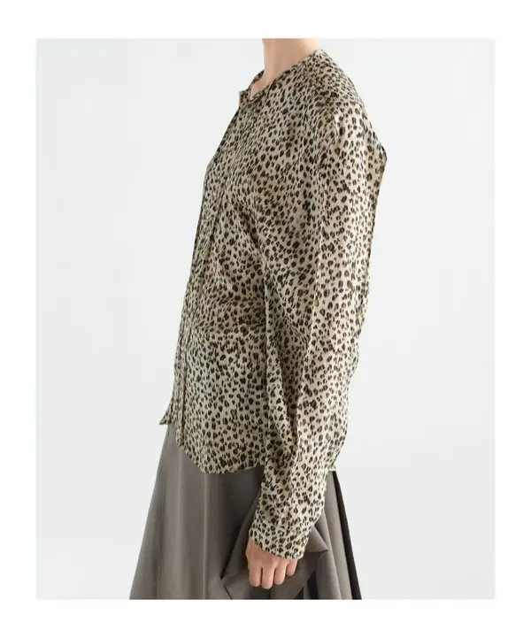 LEMAIRE Layered Blouse Leopard Printed Viscose