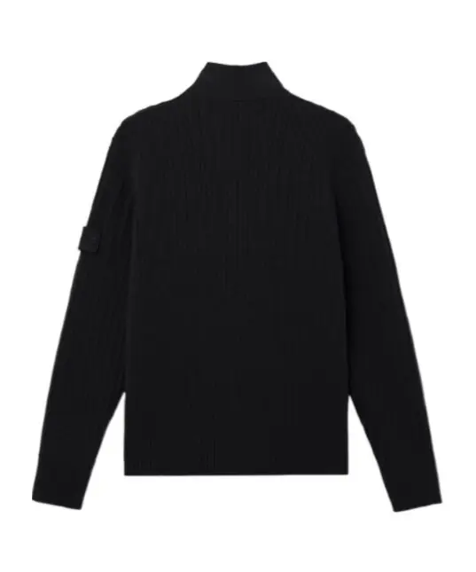 Stone Island Loose-fit Zip-up Stand Collar Jumper