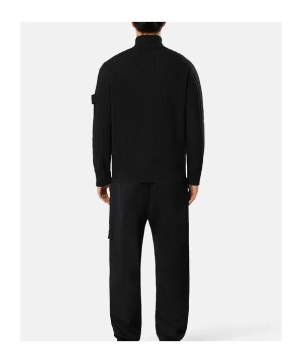 Stone Island Loose-fit Zip-up Stand Collar Jumper