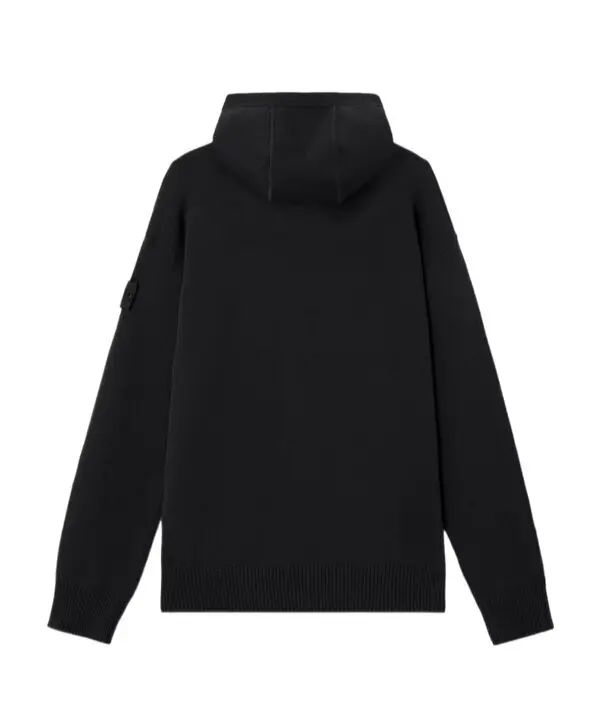 Stone Island Regular-fit Hooded Zip-up Jumper With Ribbed Trims
