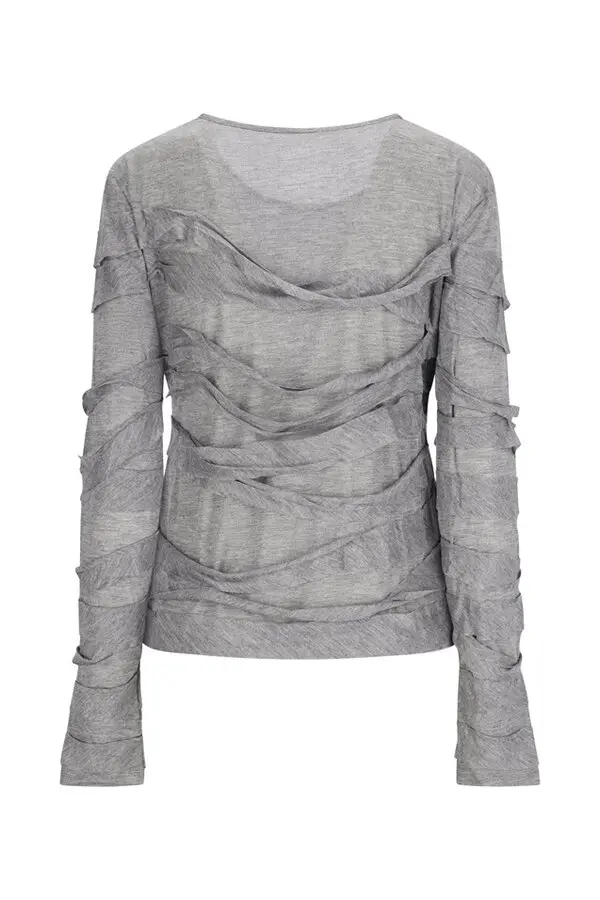 7 For All Mankind Draped Long Sleeve Sweater