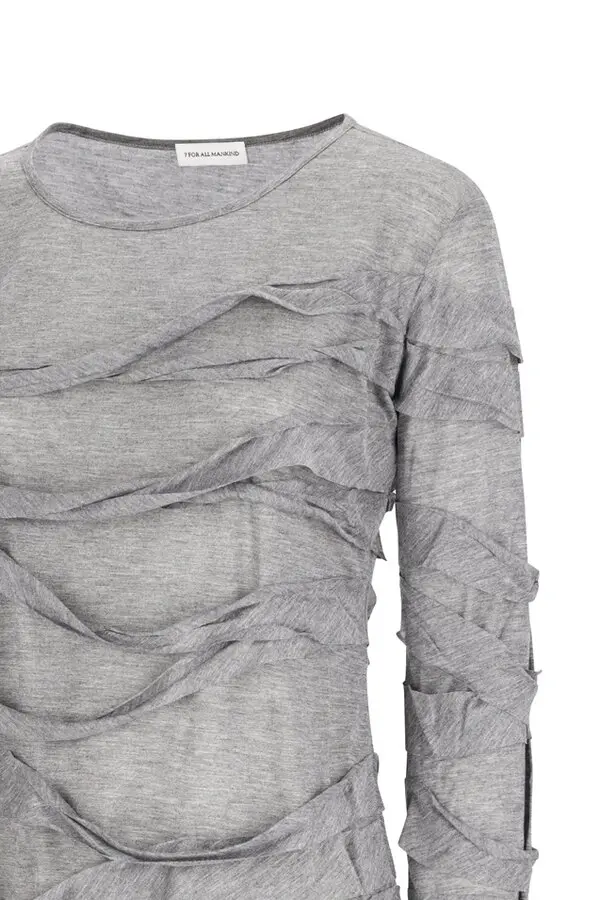 7 For All Mankind Draped Long Sleeve Sweater