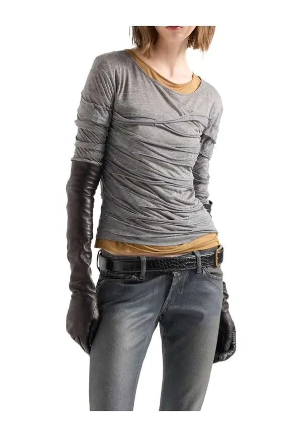 7 For All Mankind Draped Long Sleeve Sweater