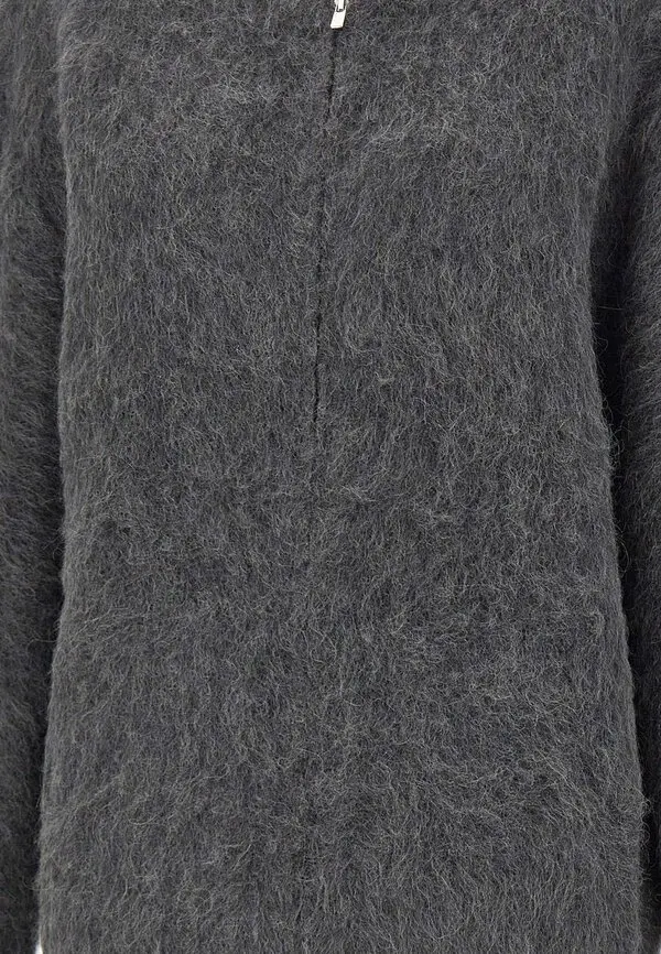 7 For All Mankind Fuzzy Zip Hooded Cardigan