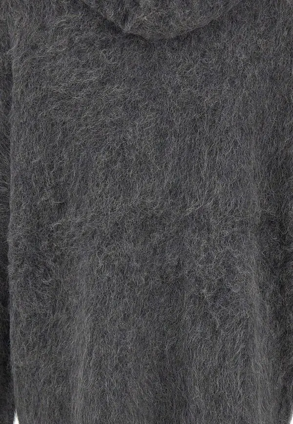 7 For All Mankind Fuzzy Zip Hooded Cardigan