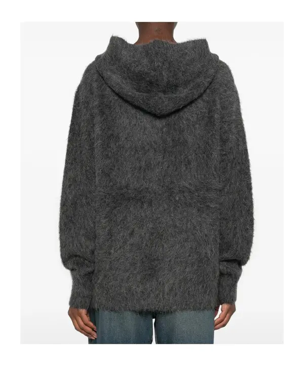 7 For All Mankind Fuzzy Zip Hooded Cardigan