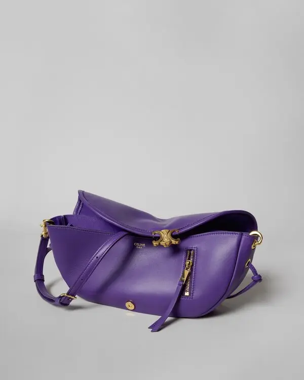 Celine Soft Triomphe Shoulder Bag - Purple