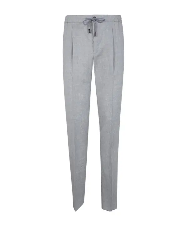 Incotex Drawstring Pleated Trousers - Gray