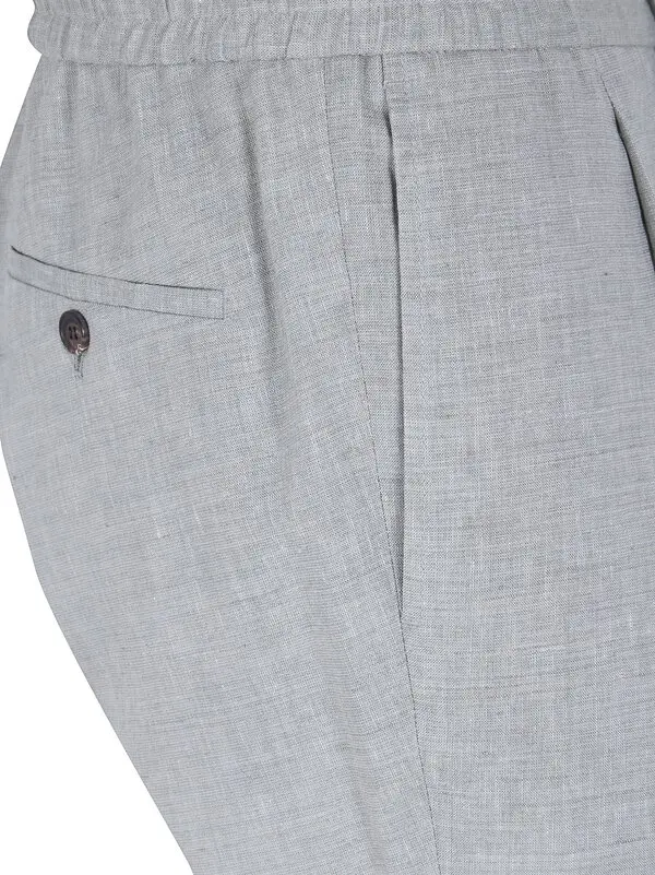 Incotex Drawstring Pleated Trousers - Gray