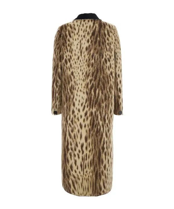 FORTE_FORTE Royal Leopard Long Jacquard Coat