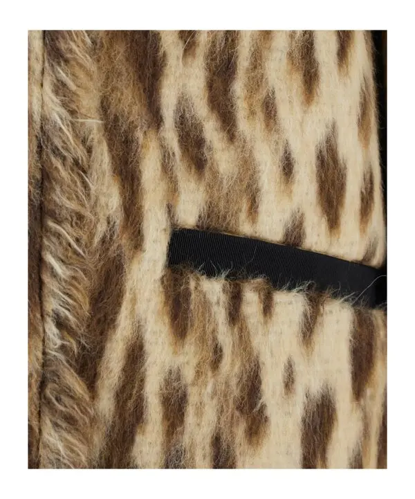 FORTE_FORTE Royal Leopard Long Jacquard Coat