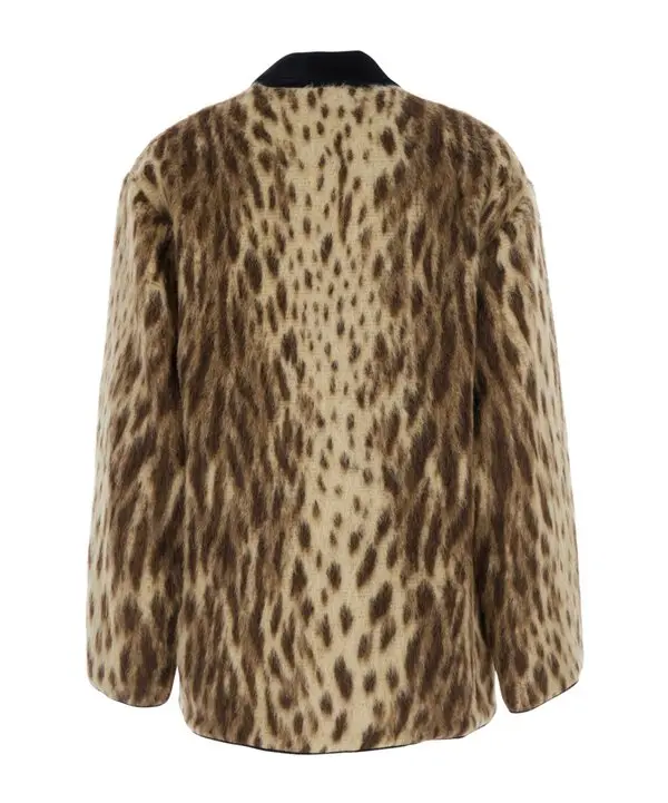 FORTE_FORTE Royal Leopard Double-breasted Coat