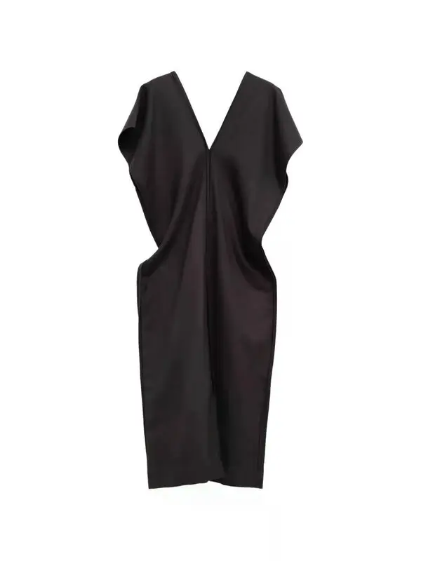 BASERANGE V-neck Draped Midi Dress