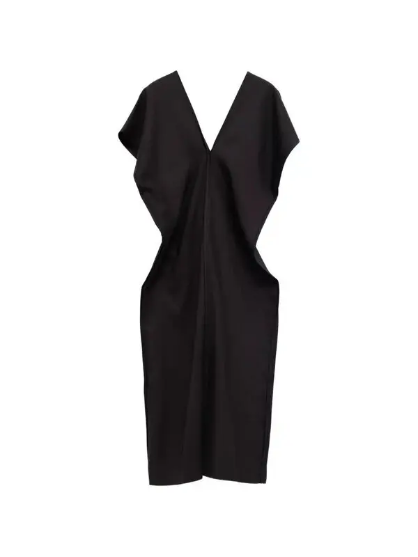 BASERANGE V-neck Draped Midi Dress