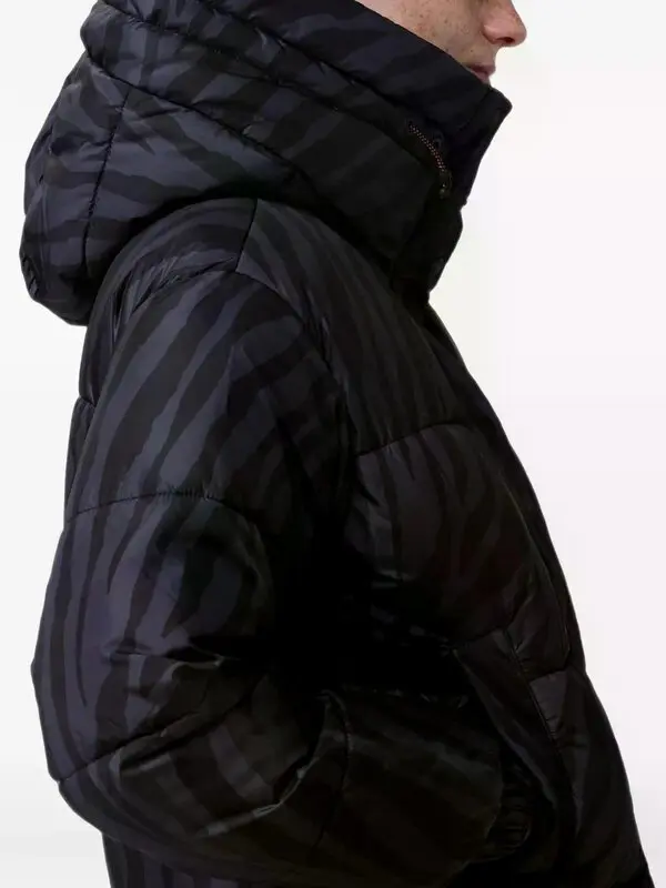 SAVE THE DUCK Rhiannon Zebra-print Puffer Jacket