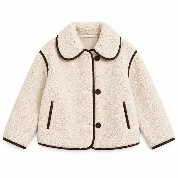 LATELIER LONDON Neutrals Cream Collared Zip-up Jacket With Tailored Stitch Detailing - White