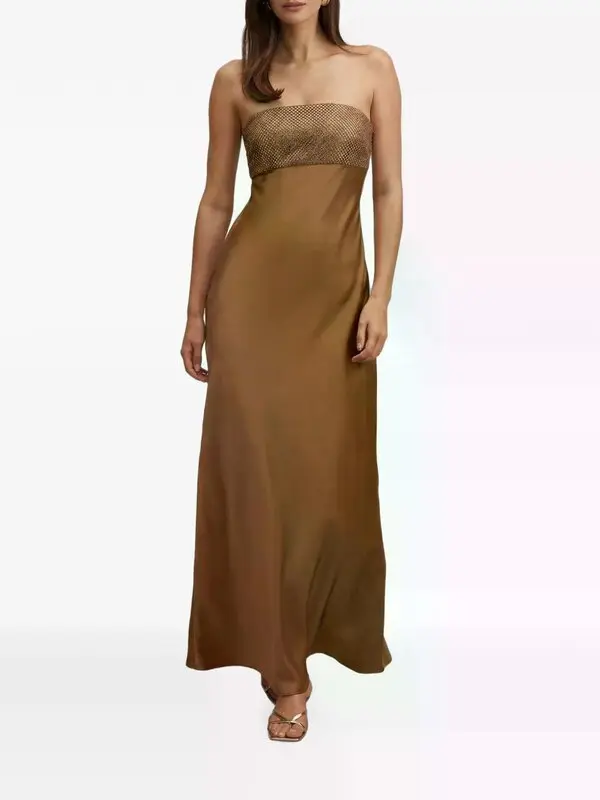 EVER NEW Amina Embellished Satin Maxi Dress