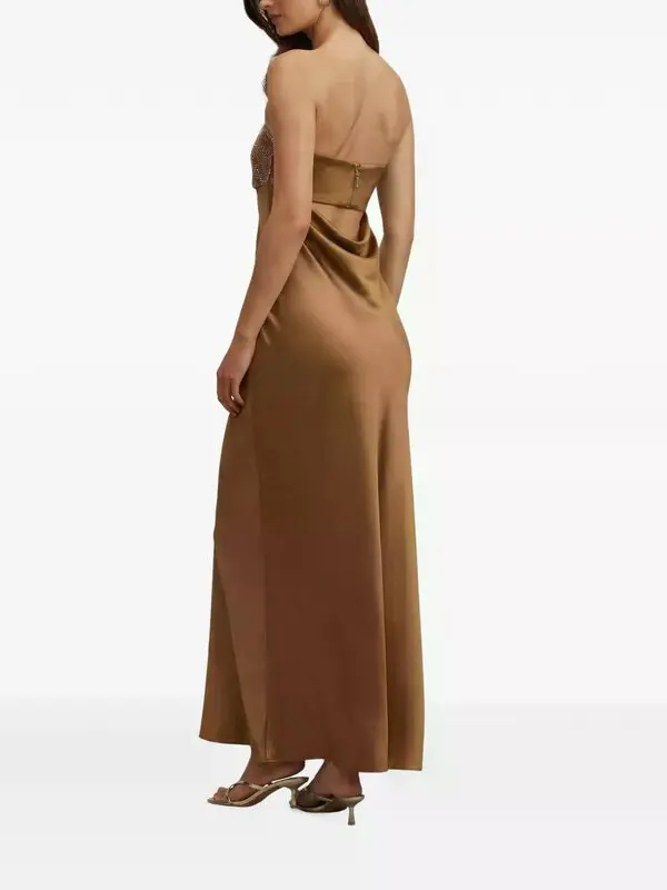 EVER NEW Amina Embellished Satin Maxi Dress