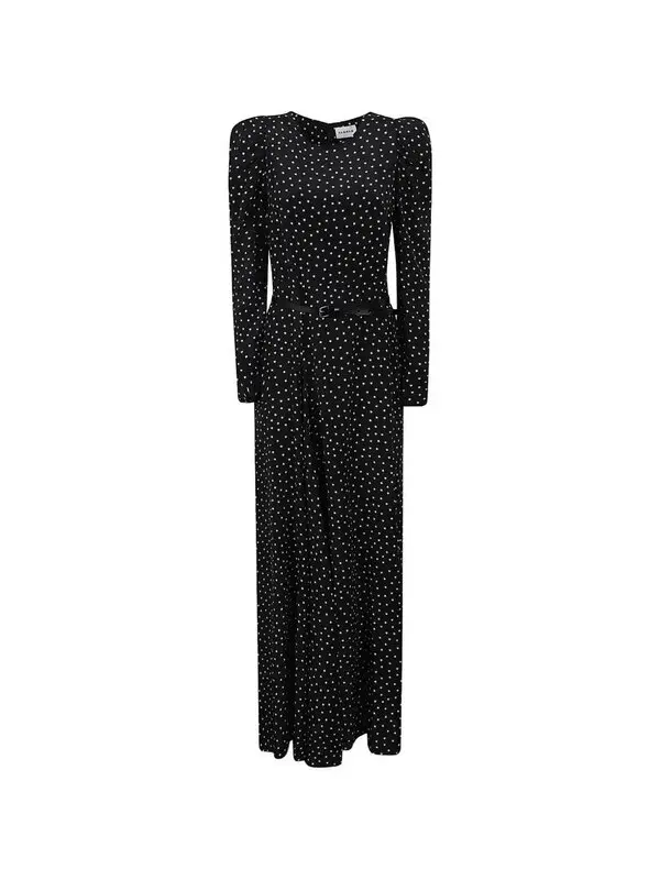 P.a.r.o.s.h Star-print Belted Maxi Dress