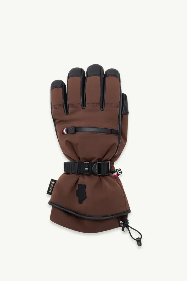 Moncler Padded Gloves - Brown