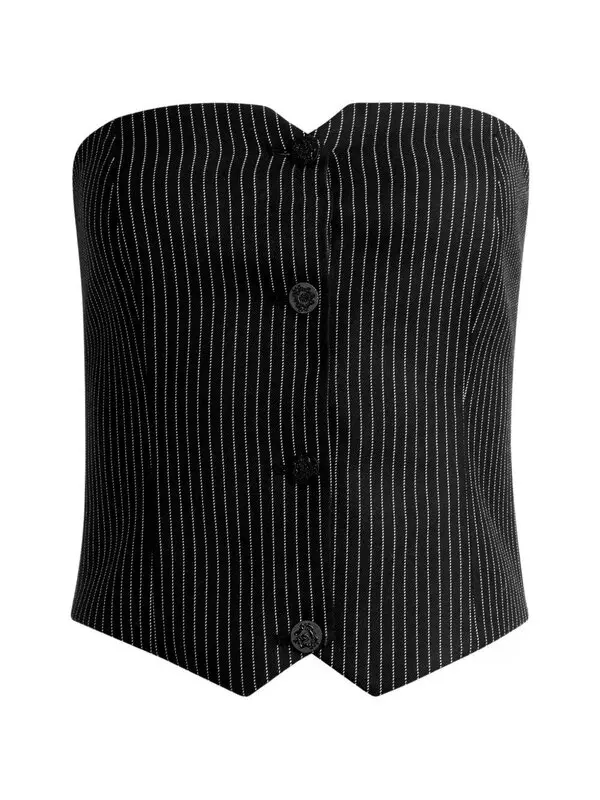 Alice + Olivia Kelcey Pinstripe Strapless Top