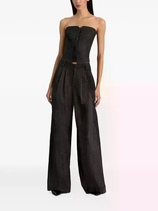 Alice + Olivia Kelcey Pinstripe Strapless Top