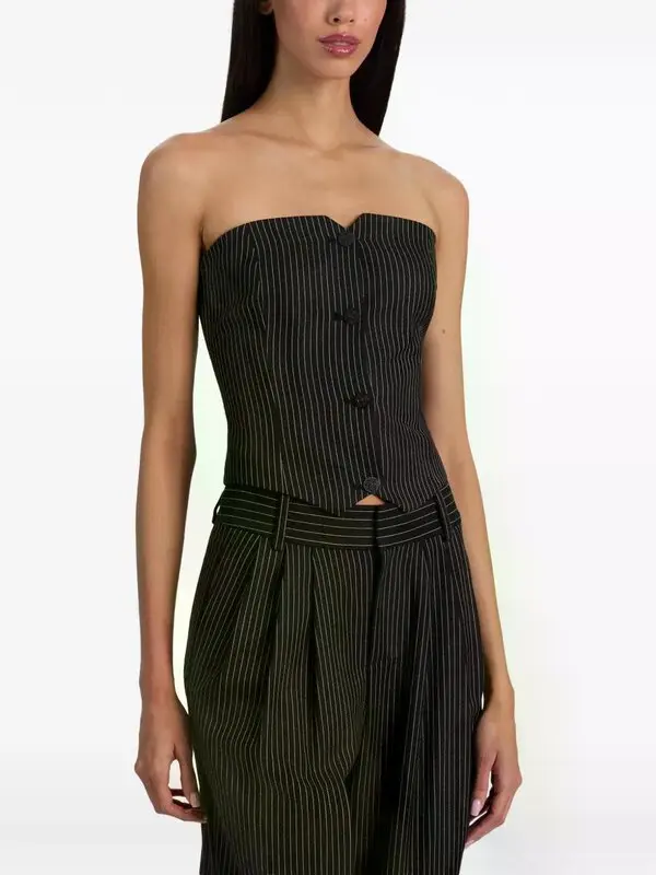 Alice + Olivia Kelcey Pinstripe Strapless Top