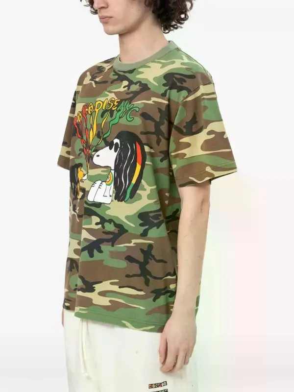 PARADISE NYC Beaglize Graphic-print Camouflage T-shirt
