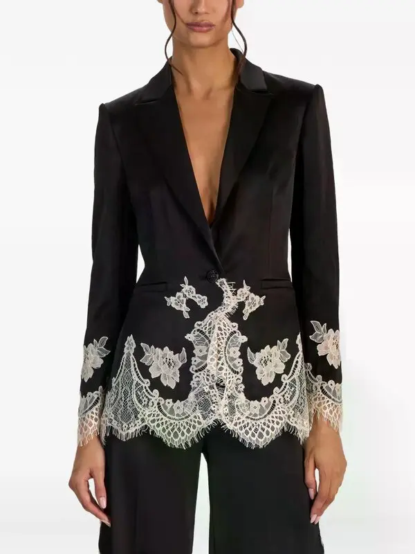 Alice + Olivia Breann Lace-trim Blazer