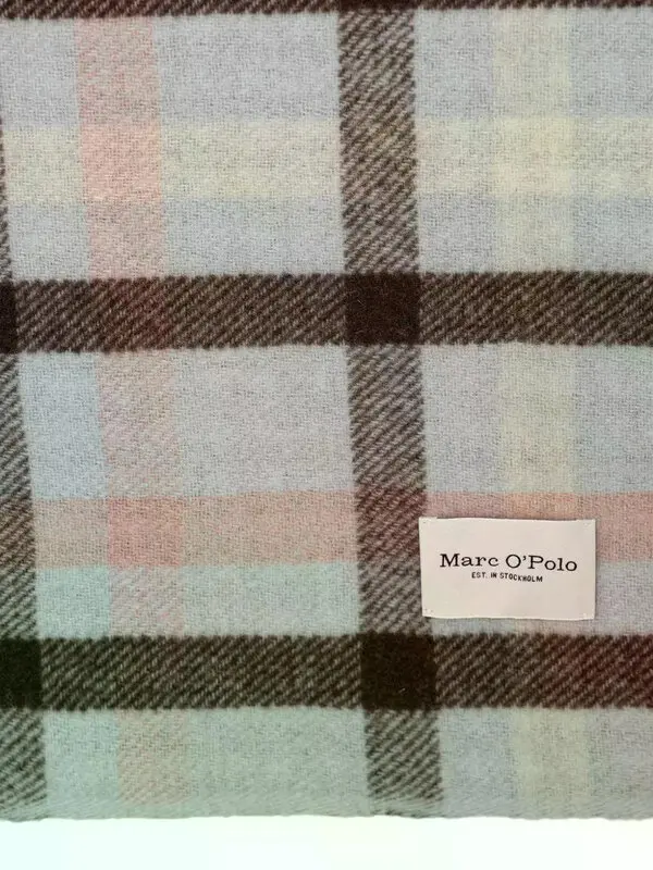 Marc O'polo Check-pattern Fringed Scarf