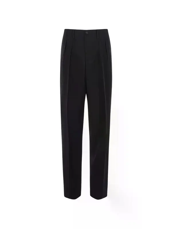 Yohji Yamamoto Pleat-detail Wool Trousers