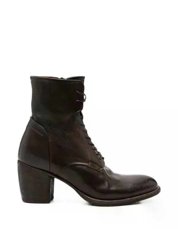 PAUL SILENCE Lace-up Leather Ankle Boots