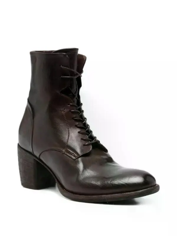 PAUL SILENCE Lace-up Leather Ankle Boots