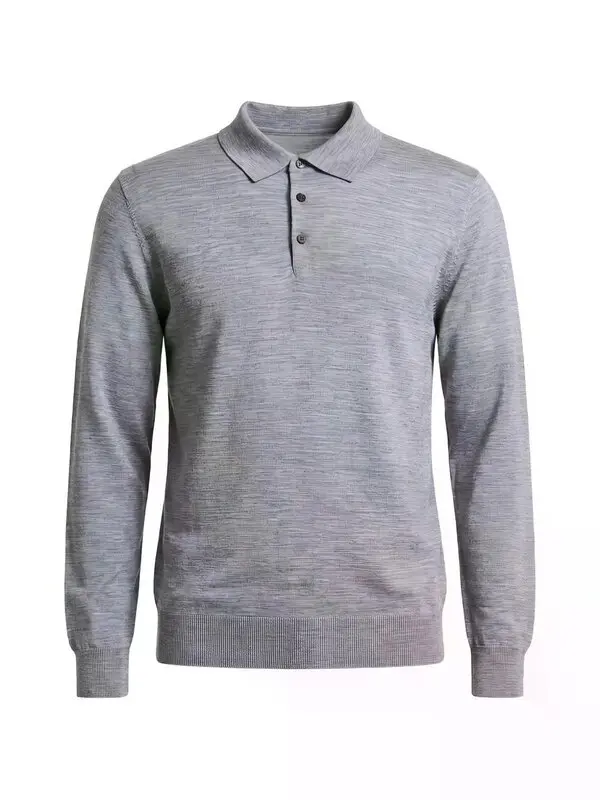 Peserico Virgin Wool Polo Shirt - Grey