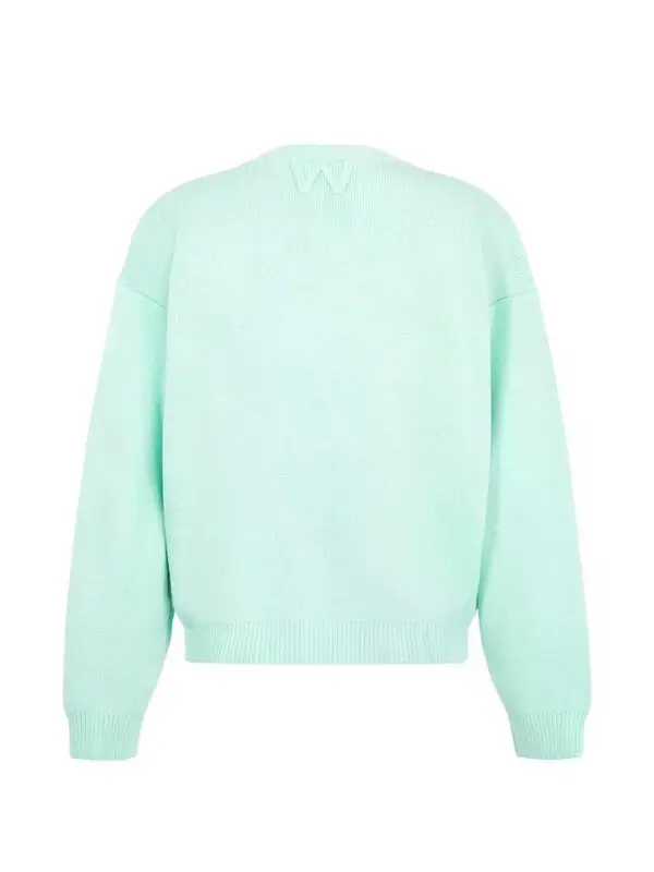 WILLY CHAVARRIA V-neck Logo-embroidered Sweater