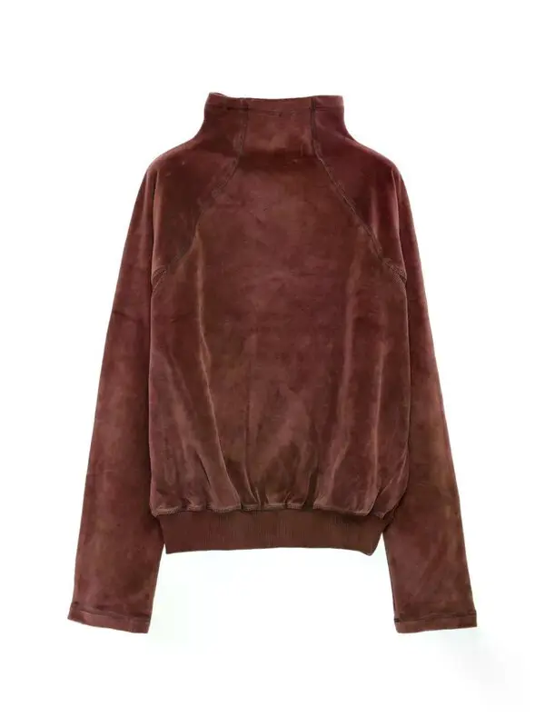 BASERANGE Velvet High-neck Sweatshirt - Brown