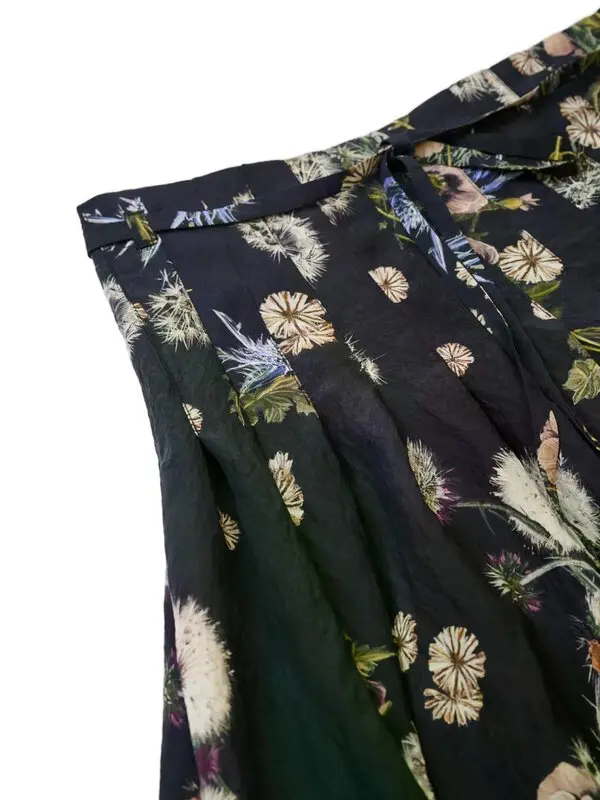 PSOPHIA Dendelion Floral-print Pleated Maxi Skirt