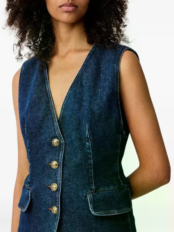 Luisa Spagnoli Button-fastening Denim Waistcoat