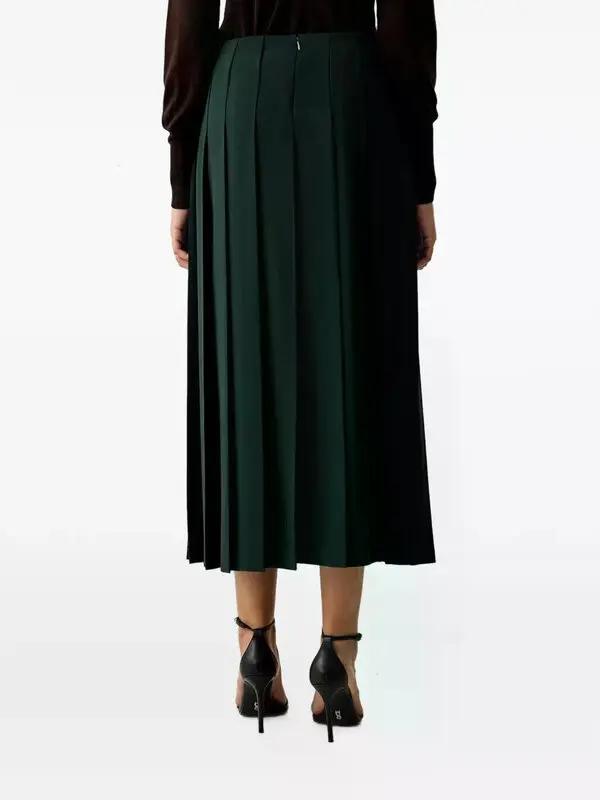 Luisa Spagnoli Festone Side-slit Pleated Maxi Skirt